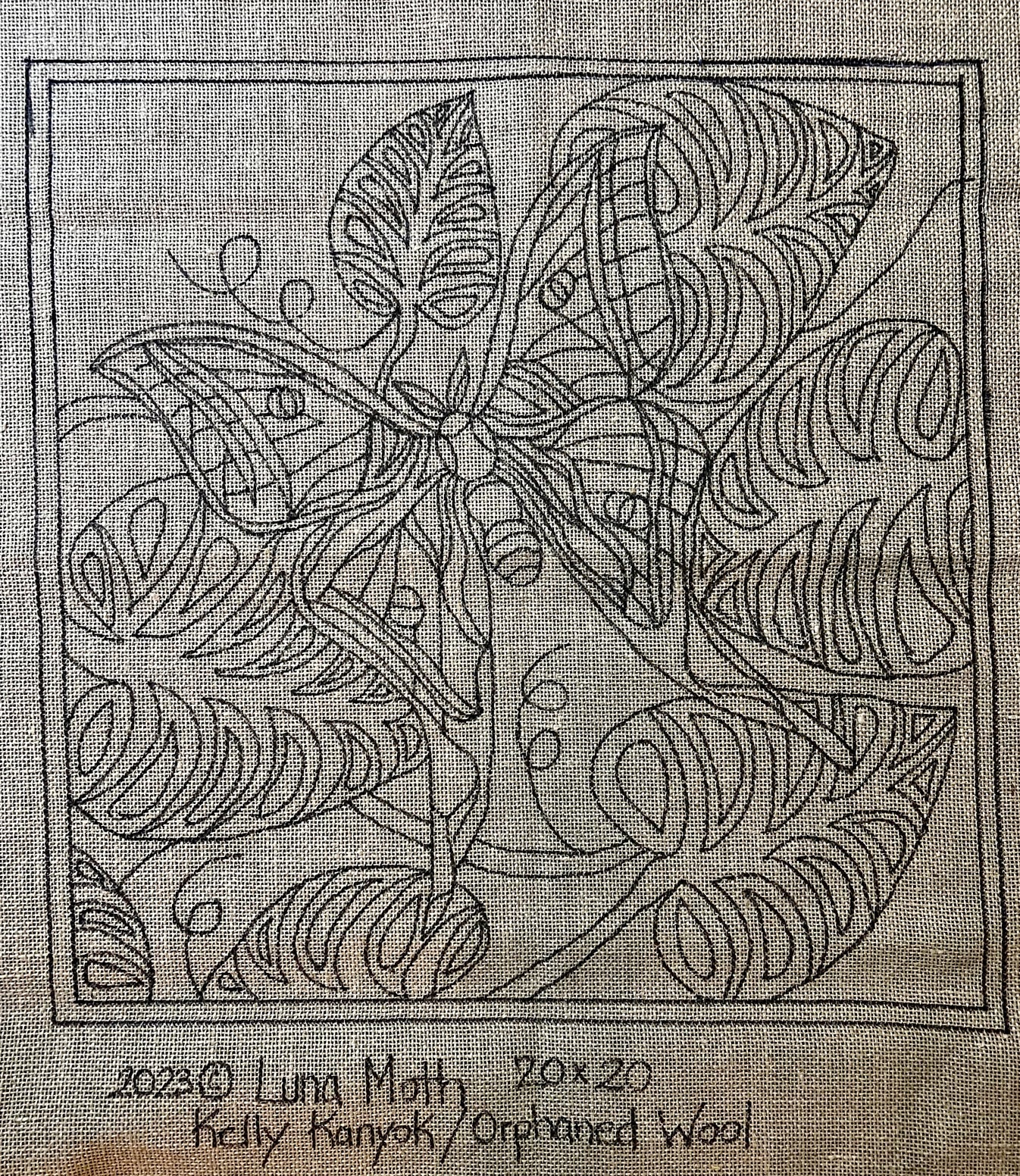 Luna Moth- Linen Rug Hooking Pattern – Orphaned Wool