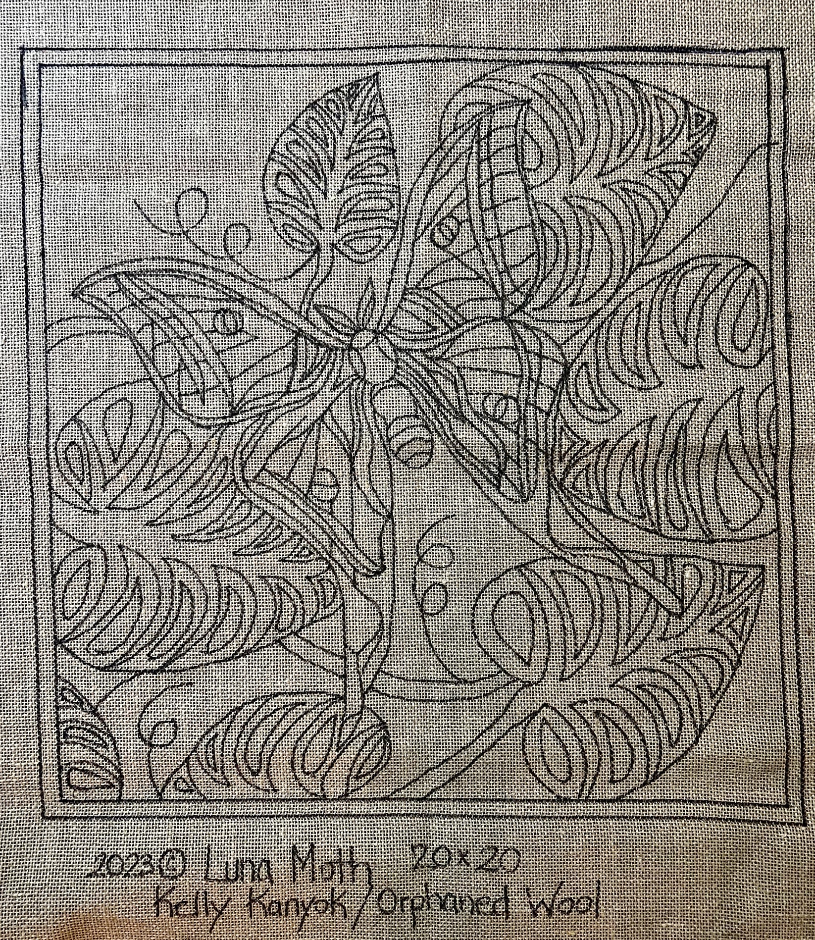 Luna Moth- Linen Rug Hooking Pattern – Orphaned Wool