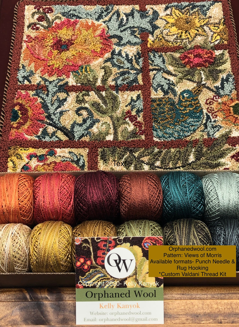 Views of Morris - Punch Needle PDF Pattern | Floral Design | Orphaned ...