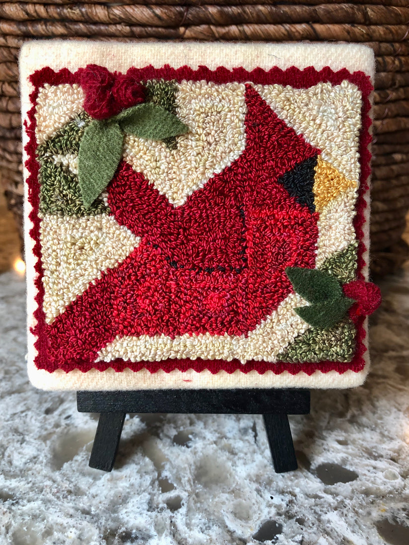 Mini Cardinal - Punch Needle Pattern - Mini Design | Paper & Cloth ...