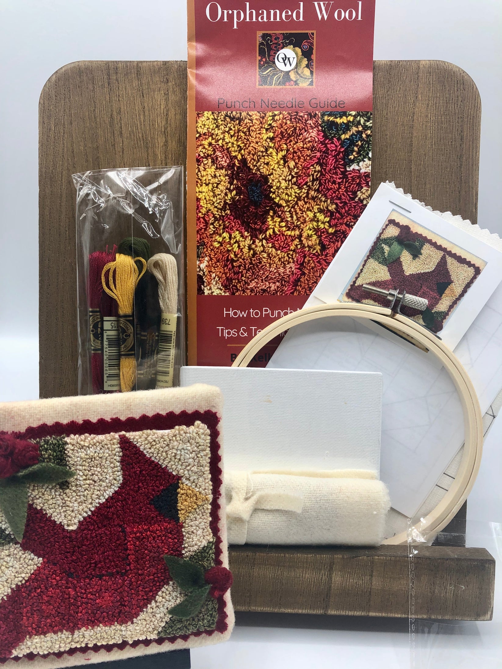 Mini Cardinal- Punch Needle Pattern (Mini or Full Kit) – Orphaned Wool