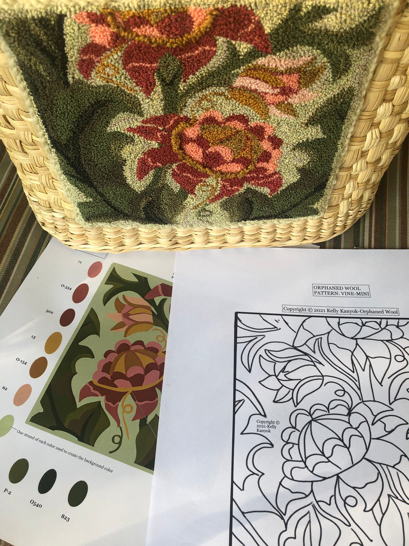 The Vine- Punch Needle Pattern – Orphaned Wool